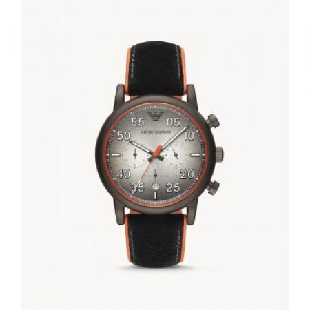 Emporio Armani AR11174 Leather Chronograph Quartz Round Watch For Men ...