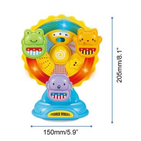 Infunbebe Animal Ferris Wheel Spinning Wheel Toy with Music and Light ...