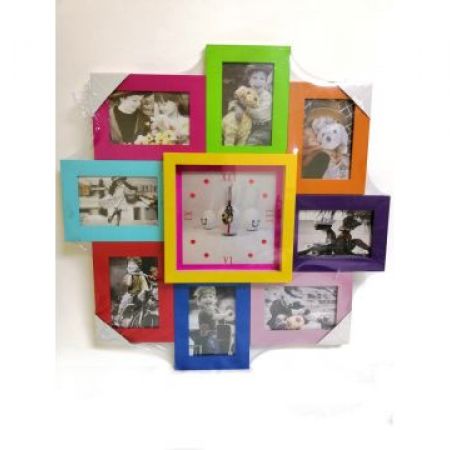 Galaxy Wall Clock With Picture Frames-60 60 cm - Makhsoom