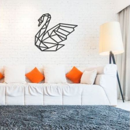 Wooden Goose Frame Wall Art Black - Makhsoom