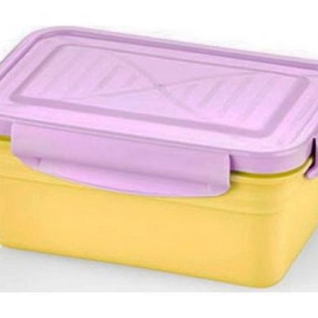 Bager Colored Rectangular Lock Storage Container-400 ml - Makhsoom