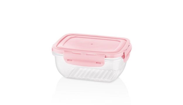 Bager Colored Rectangular Lock Storage Container-400 ml - Makhsoom