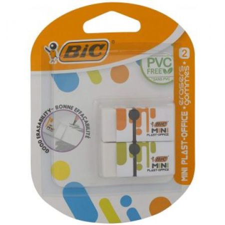 Bic Mini Eraser Plast Office Plastic without PVC White - Makhsoom