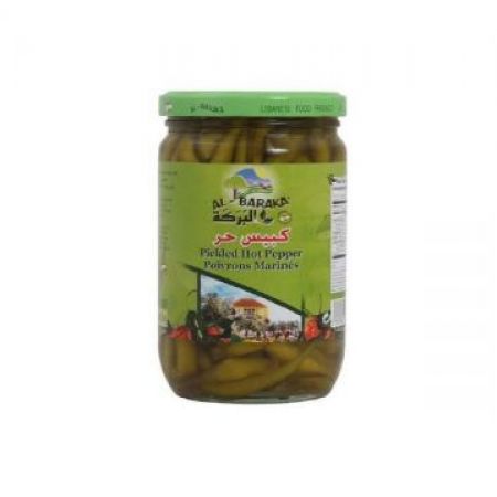 Al Baraka Pickled Green Pepper Pot 600 g - Makhsoom