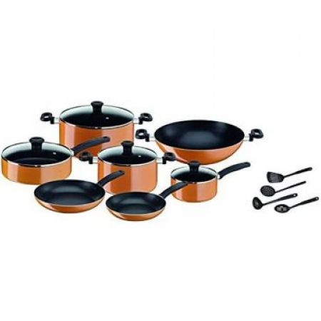 Tefal Prima Cookeware 11 Pcs Set Orange - Makhsoom