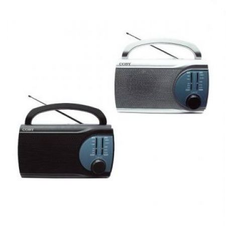 Coby AM / FM Radio Portable Silver - CXR205 - Makhsoom