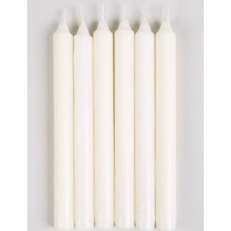 Twinkle Candles White Candles 6 Pcs Set 19 5 cm - Makhsoom