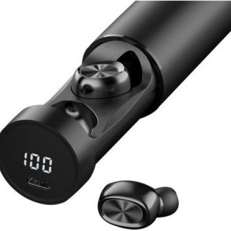 HTB Wireless Earbuds + Power Bank With Metallic Box - Makhsoom