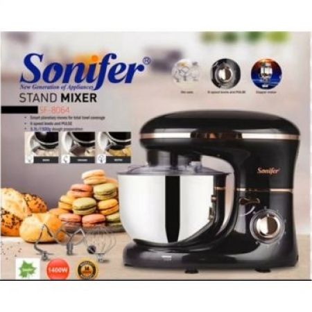 Sonifer SF-8064 Stand Mixer Black 5.5 L 1400 w - Makhsoom