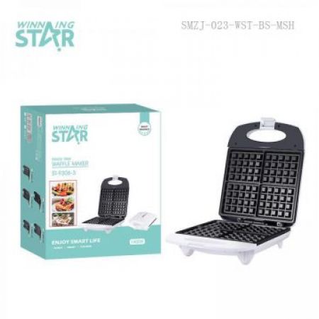 Winning Star 4 Slice Electric Waffle Maker Non Stick White 1400 w ...