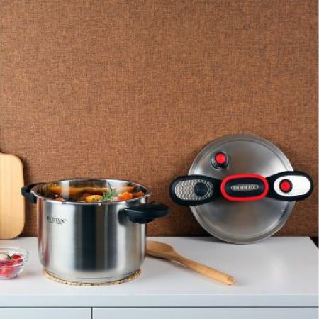 Bodeux Stainless Steel Pressure Cooker Silver 6 L - Makhsoom