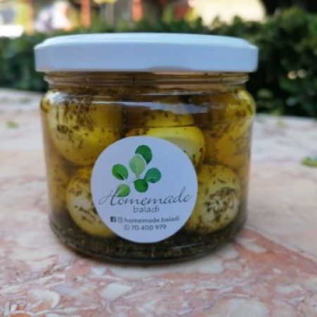 Homemade Baladi Natural Cow Labne Balls With Thyme - 1 Kg - Makhsoom