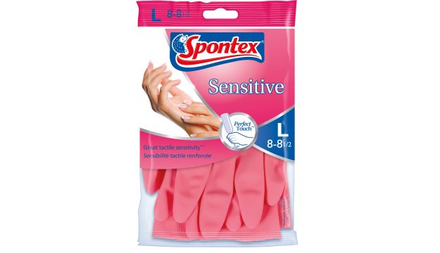 Spontex sensitive Gloves-Large - Makhsoom