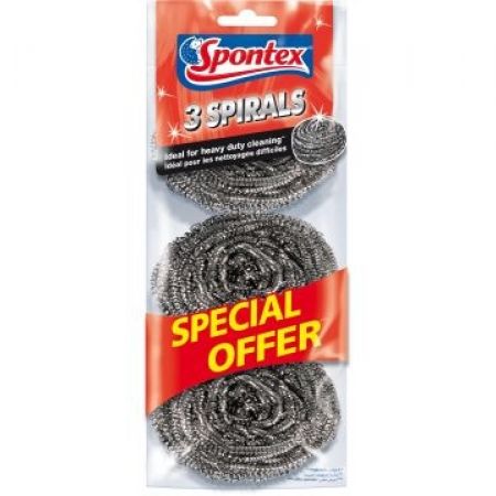 Spontex Spiral Scourers 2+1 Free - Makhsoom