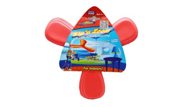 Ka-Zoom Zip N Zoom Soft Indoor Boomerang Toy - Orange - Makhsoom