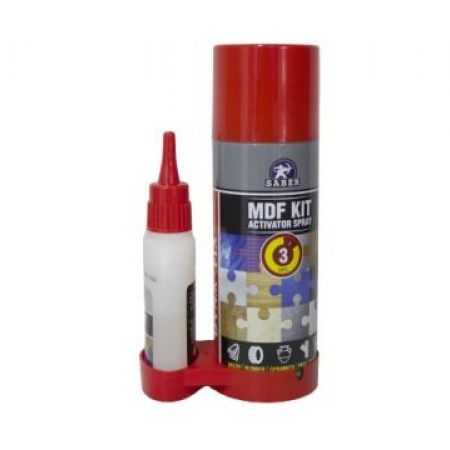 Saber MDF Kit Activator Spray 200ml + 50g MDF Adhesive - Makhsoom