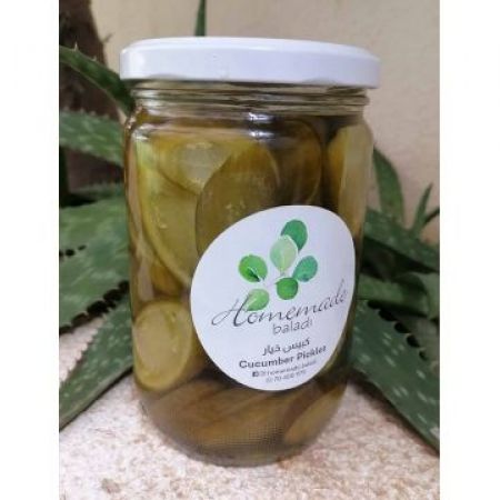 Homemade Baladi Natural Cucumber Sliced Pickles 1 Kg - Makhsoom