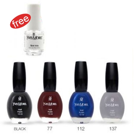 Yves Morel Nail Polish 77 112 137 Black And Free Quick Dry 5.5 ml ...