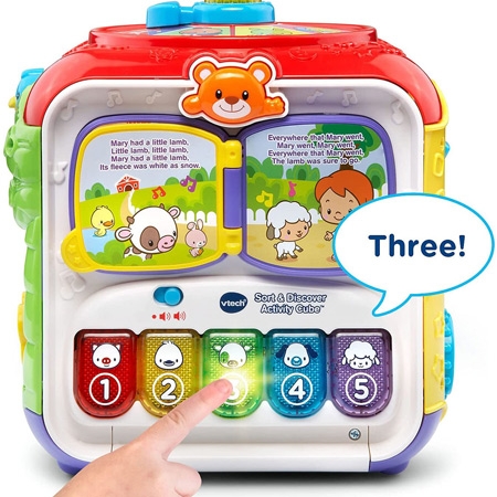 Vtech Sort & Discover Activity Cube - French - Pink - Makhsoom