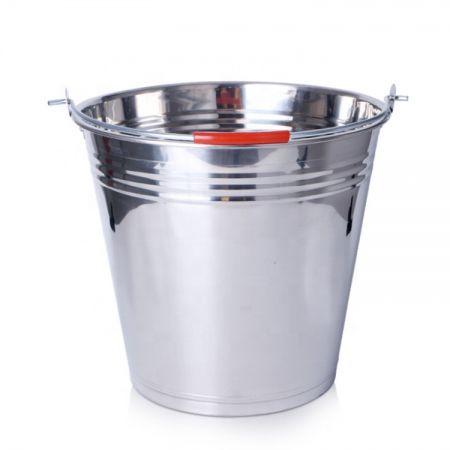 Stainless Steel Large Bucket With Handle - Makhsoom