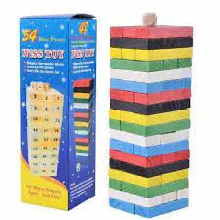 Wooden Balance Stacking Block Tower - Makhsoom