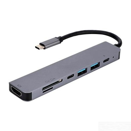 Hay-Tech USB-C To HDTV Multifunction Adapter 7 in 1 - Makhsoom
