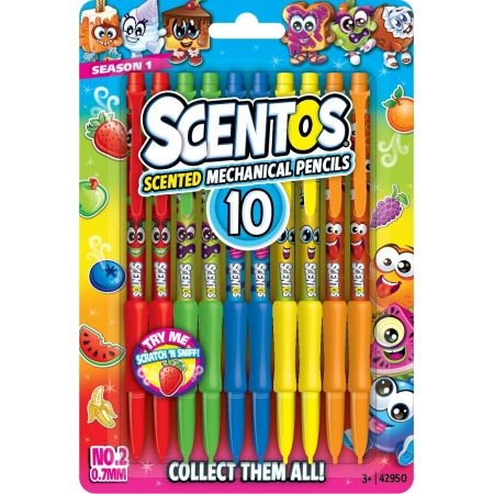 Scentos Scented Mechanical Pencils 10 Pcs - Makhsoom