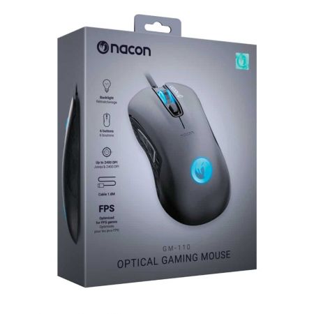 Nacon Gaming mouse Nacon optical sensor 2400 dpi 6 buttons Cable1.8 m ...