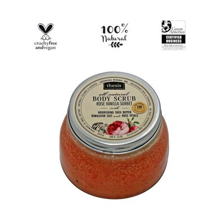 Thesis 100% Natural Rose Vanilla Sorbet Body Scrub - Makhsoom