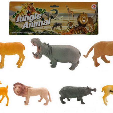 Jungle Animal Set Of Wild Animals 7Pcs - Makhsoom