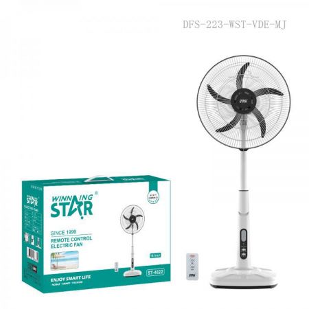 Winning Star Rechargeable 16" Oscillating Stand Fan With Remote Control ...