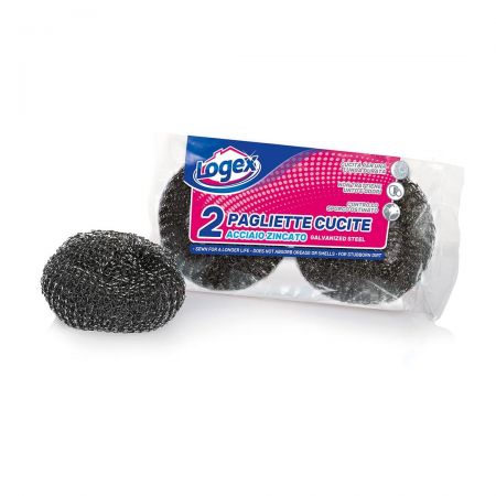 Logex Set Of Steel Stitched Scourers 2 Pcs - Makhsoom