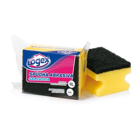Logex Abrasive Finger Grip Sponge Scourer - 3 Pcs - Makhsoom