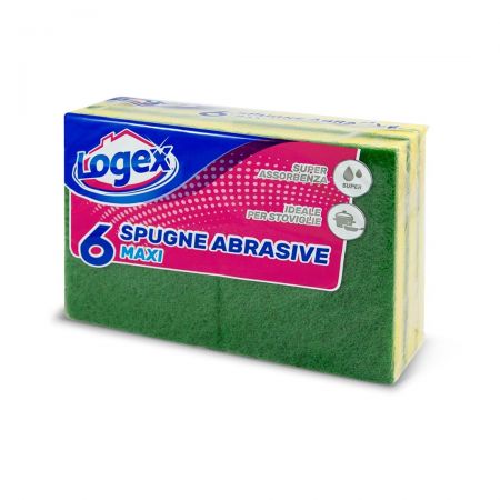 Logex Maxi Abrasive Sponge Scourer - 2 Pcs - Makhsoom