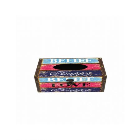 Tissue Box DH2956-4 Believe Love Happy - Makhsoom