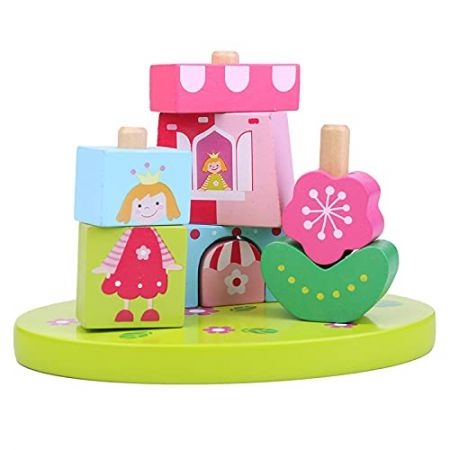 Wooden Oval Princess Blocks Building Toy - Makhsoom