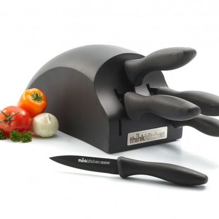 Thinkkitchen Set Of Nero Knife Block 6 Pcs - Makhsoom