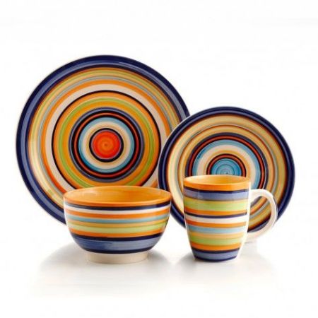 Stokes Stripes Galore Set Dinnerware 16 Pcs - Makhsoom