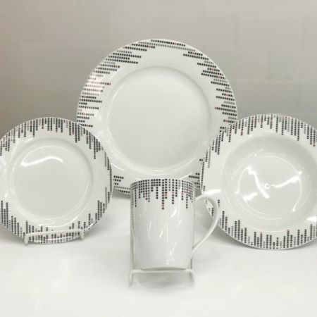 Stokes Digital Set Of Dinnerware 16 Pcs - Makhsoom