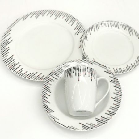 Stokes Digital Set Of Dinnerware 16 Pcs - Makhsoom