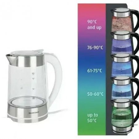 Silvercrest Electric Cordless Glass Kettle 2400 W - Makhsoom