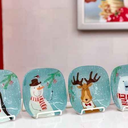Stokes Set Of Winter Animals Round Bowls 4 Pcs - Makhsoom