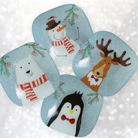 Stokes Set Of Winter Animals Plates 4 Pcs - Makhsoom
