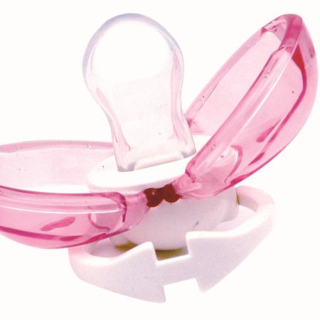 Optimal Dust Free Silicone Pacifier With Cover - Pink - Makhsoom