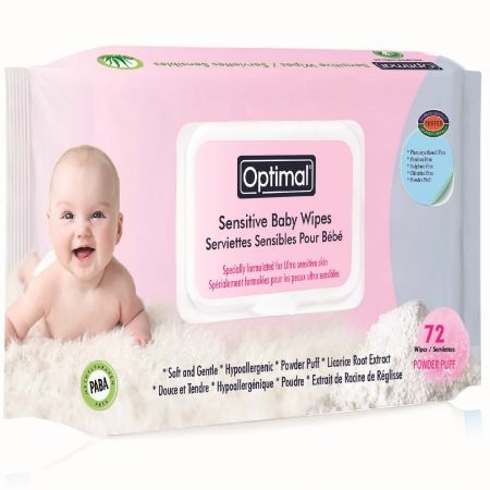 Optimal Powder Puff Wipes With Cover 72pcs - Makhsoom