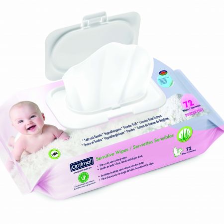 Optimal Powder Puff Wipes With Cover 72pcs - Makhsoom