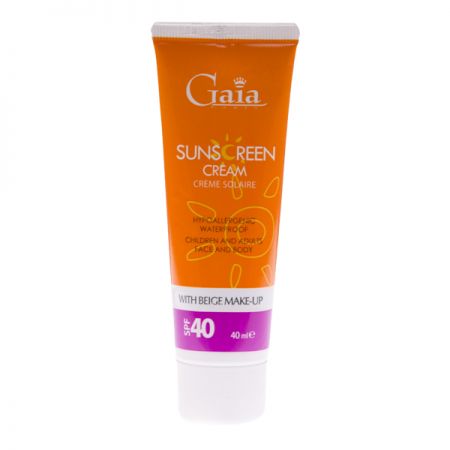 Gaia Sunscreen 40 SPF with Beige Make-up - 40ML - Makhsoom