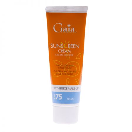 Gaia Sunscreen 75 SPF with Beige Make-up - 40ML - Makhsoom