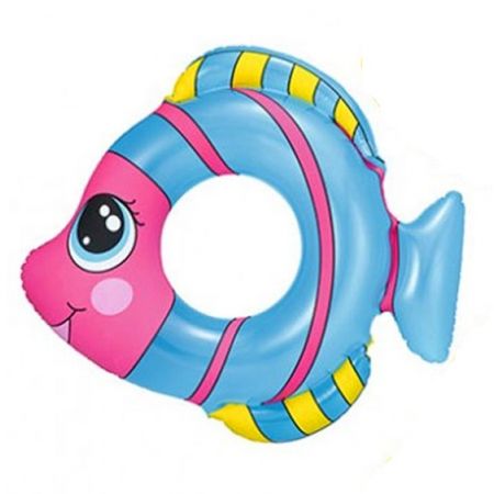 Bestway Inflatable Colorful Fish Swim Ring 81 x 76 cm - Green - Makhsoom