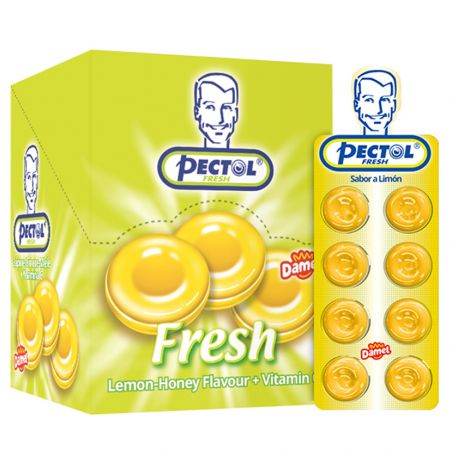 Damel Set Of Pectol Head Candies 8pcs Lemon + ViT.C - 24Packs - Makhsoom